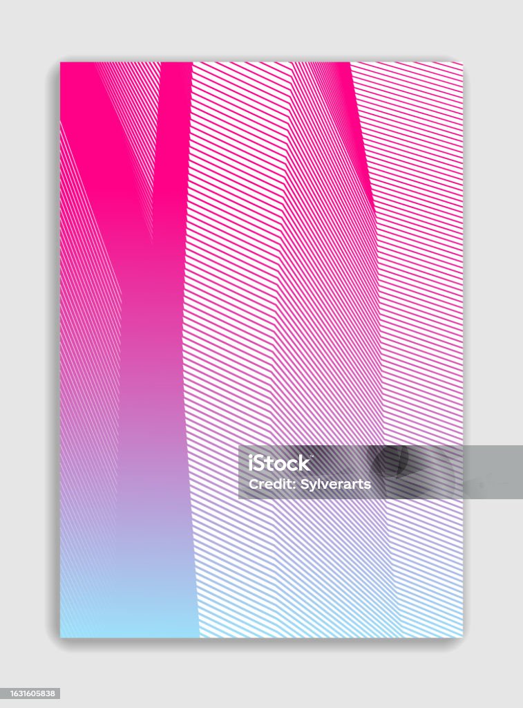 Abstract Line Art Vector Minimal Contemporary Brochure Design Cover