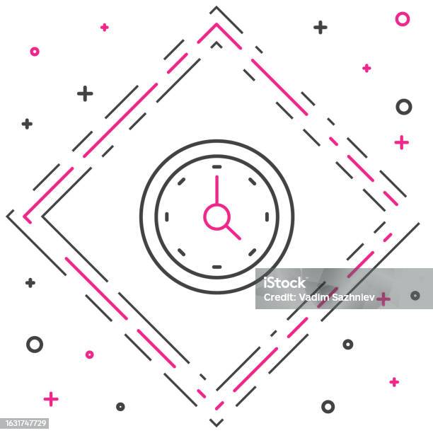 Icône Dhorloge De Ligne Isolée Sur Le Fond Blanc Symbole De Temps