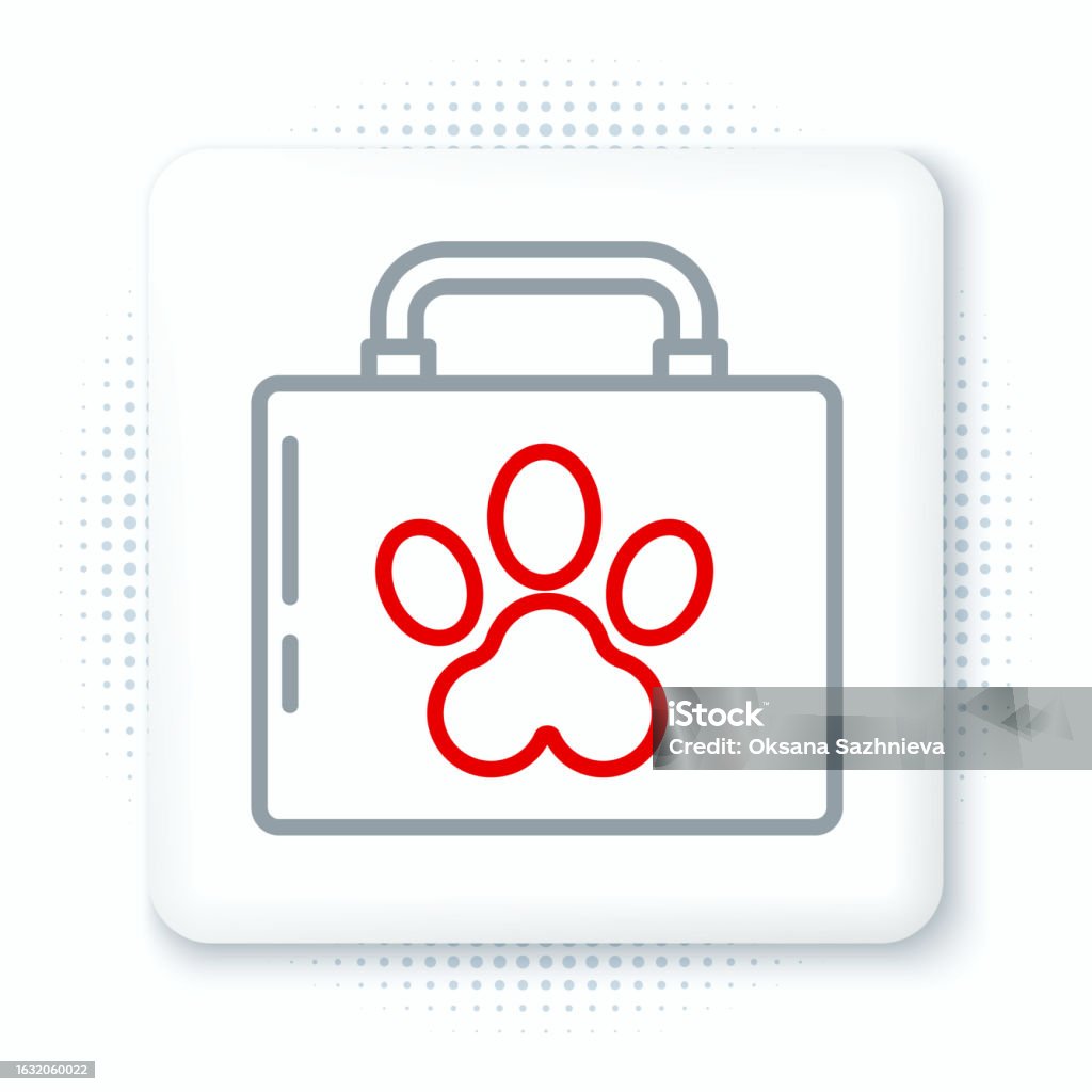 Linie Pet Erstehilfekitsymbol Isoliert Auf Weißem Hintergrund Hund Oder ... Linie Pet Erstehilfekitsymbol Isoliert Auf Weißem Hintergrund Hund Oder ...