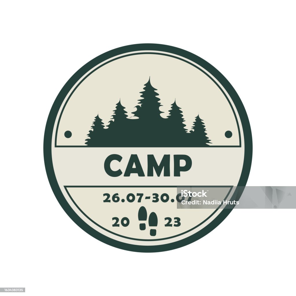 Retro Summer Camp Badge Graphic Logo Emblem Designvector Illustrator