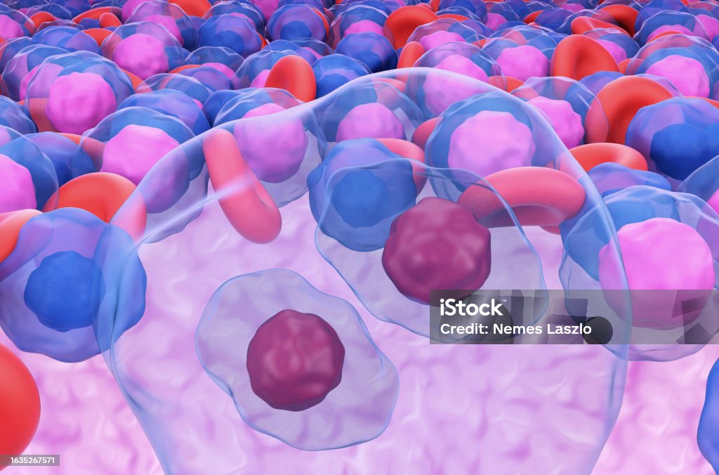 Reedsternberg Cell In Hodgkin Lymphoma Closeup View 3d Render