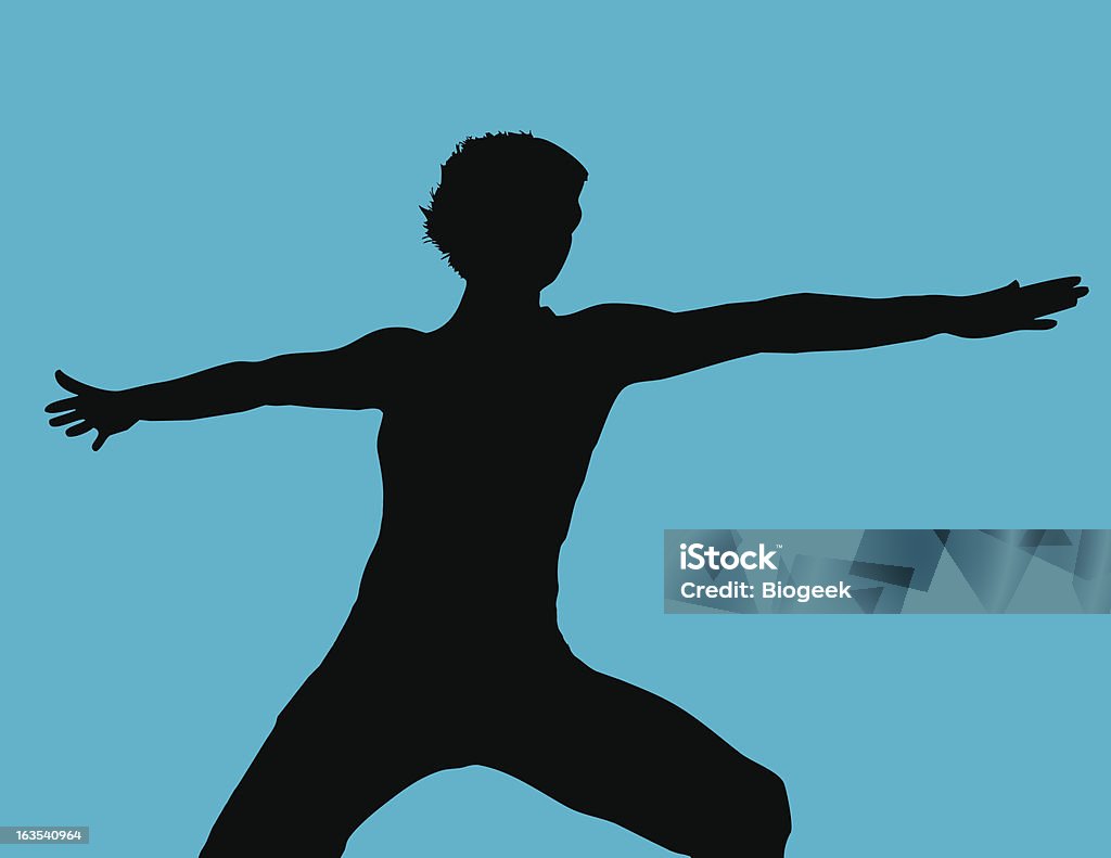 Proud Warrior Yoga Silhouette Stock Illustration Download Image Now Adult Adults Only