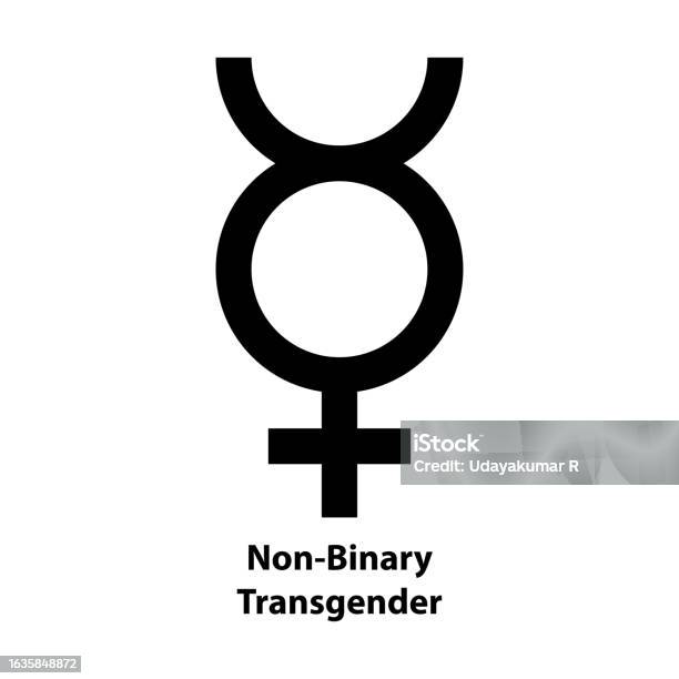 Nonbinary Transgender Symbol Icon Gender Icon Vector Sign Isolated On A