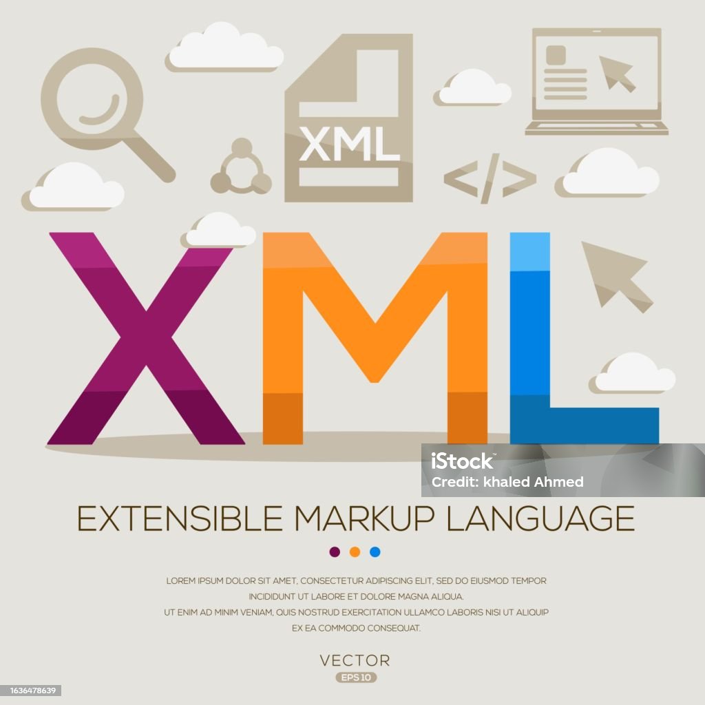 Xml Extensible Markup Language Stock Illustration Download Image Now