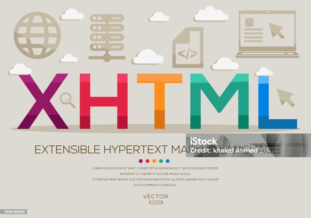 Xhtml Extensible Hypertext Markup Language Stock Illustration