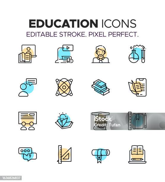 Education Icon Set Learning School University Books Online Courses ... Education Icon Set Learning School University Books Online Courses ...