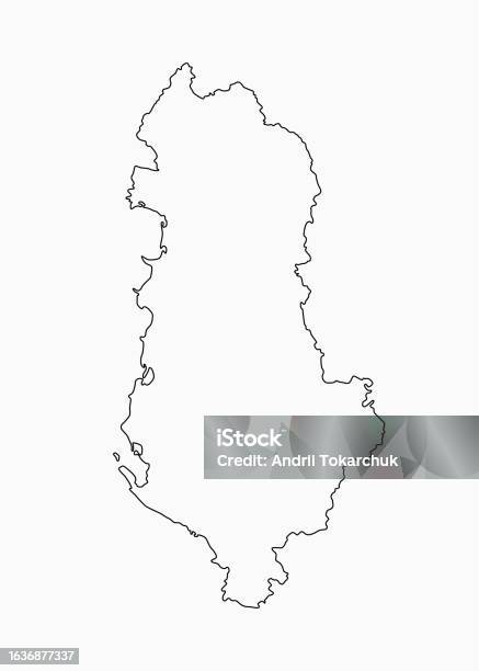 Vector Outline Map Albania Line Border Country Stock Illustration ... Vector Outline Map Albania Line Border Country Stock Illustration ...