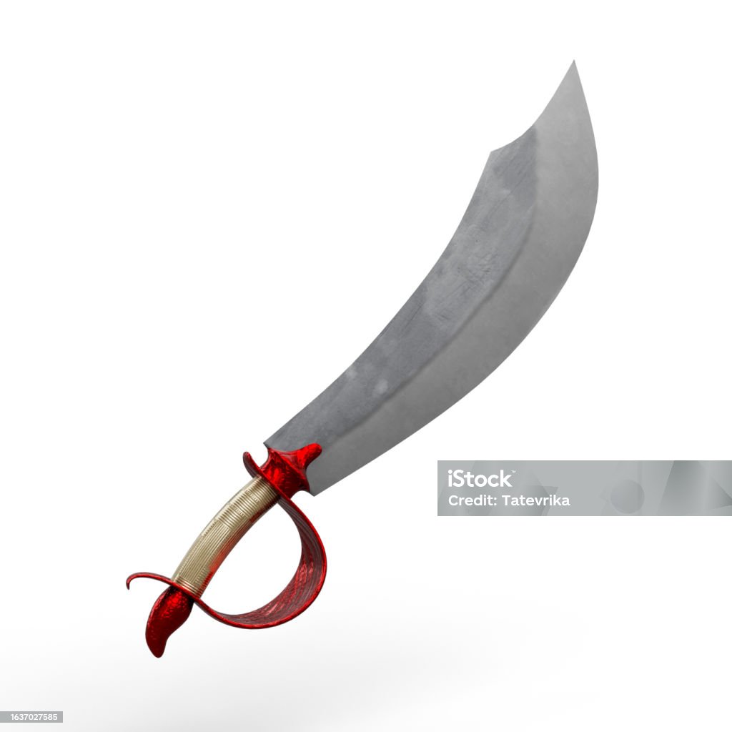 Sword Sabre Weapon Isolated On White Background 3d Illustration File