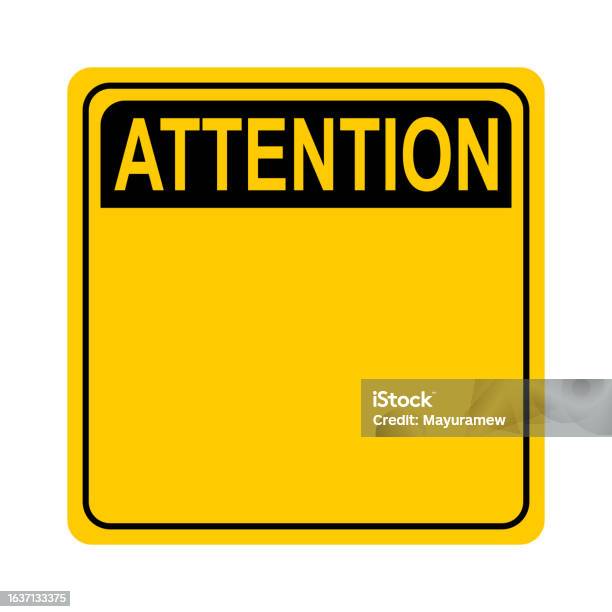 Blank Safety Sign Board Stock Illustration Download Image Now Advice Alarm Banner Sign