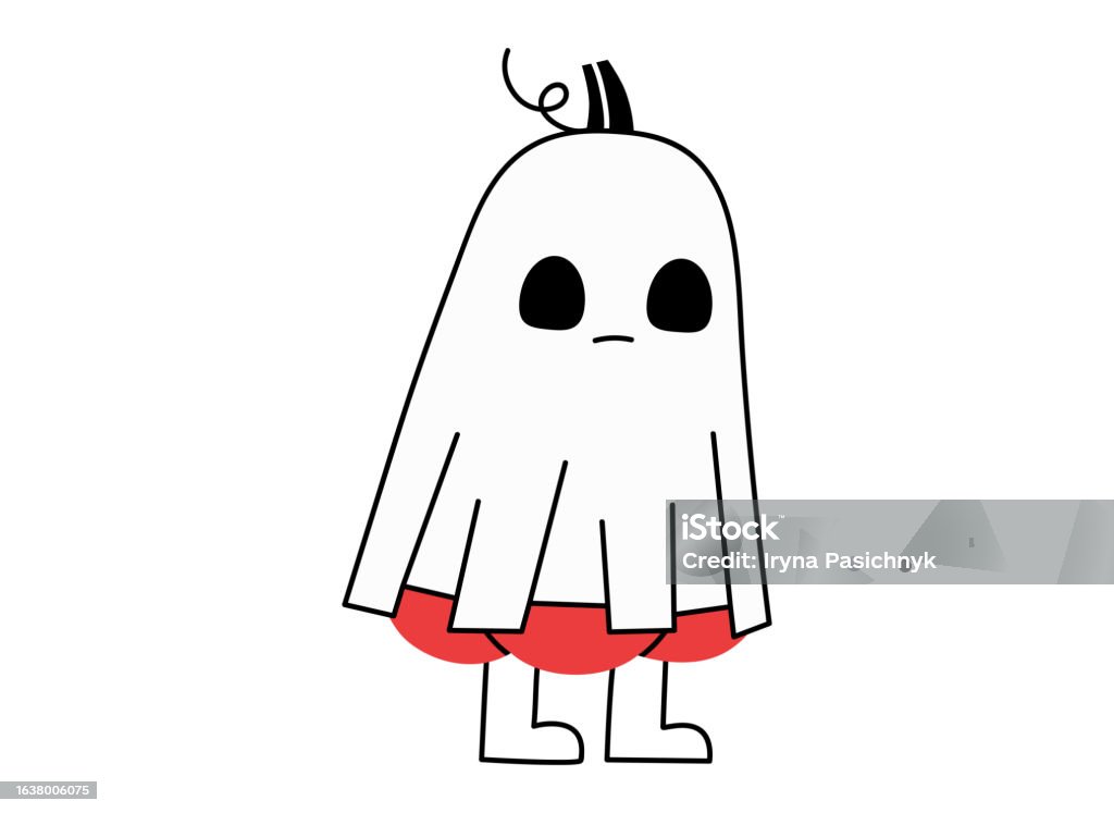 Pumpkin In Ghost Costume Illustration Stock Illustration Download