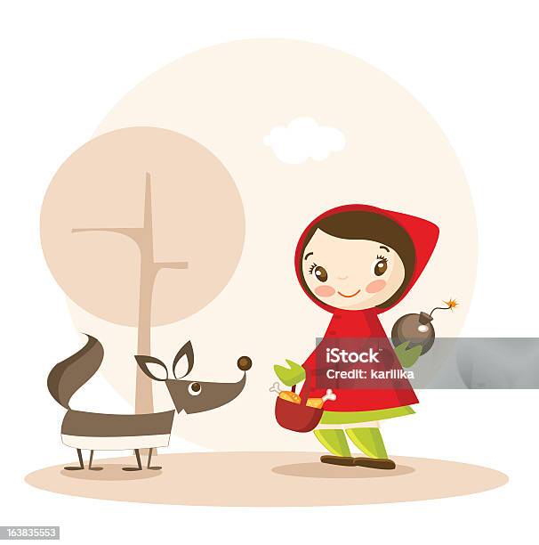 Ilustración De Caperucita Roja De Historieta Divertido Y Más Vectores
