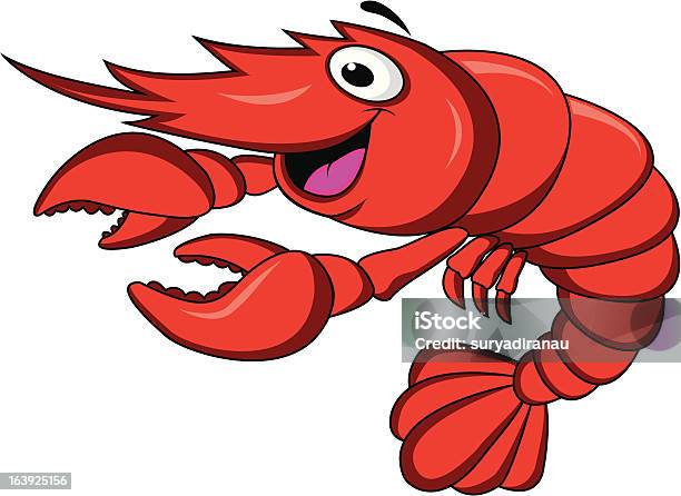 Dessin Animé Drôle De Crevettes Vecteurs Libres De Droits Et Plus D
