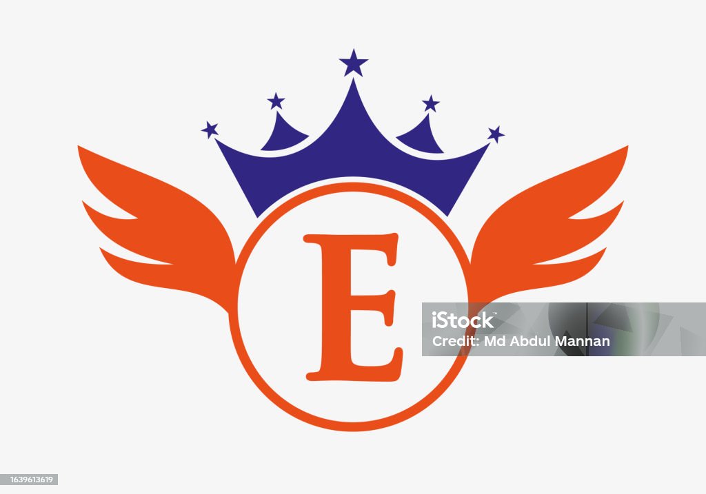 Logo De Laile Sur Le Concept De La Lettre E Avec Modèle Vectoriel