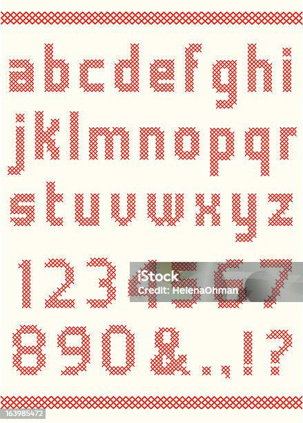 Cross Stitch Alphabet向量圖形及更多字母表圖片 字母表 十字刺繡 刺繡 Istock
