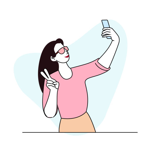 90 Gen Z Selfie Stock Illustrations Royalty Free Vector Graphics