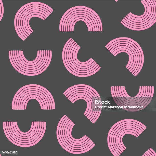 Motif Du Symbole Arcenciel Rose Sur Fond Gris Vecteurs Libres De Droits