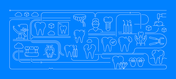 Desain Banner Terkait Dental Untuk Halaman Web Headline Brosur Laporan