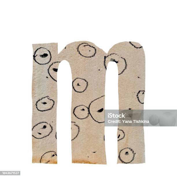 Uppercase Letter M Cut Out Paper Alphabet Stock Illustration Download
