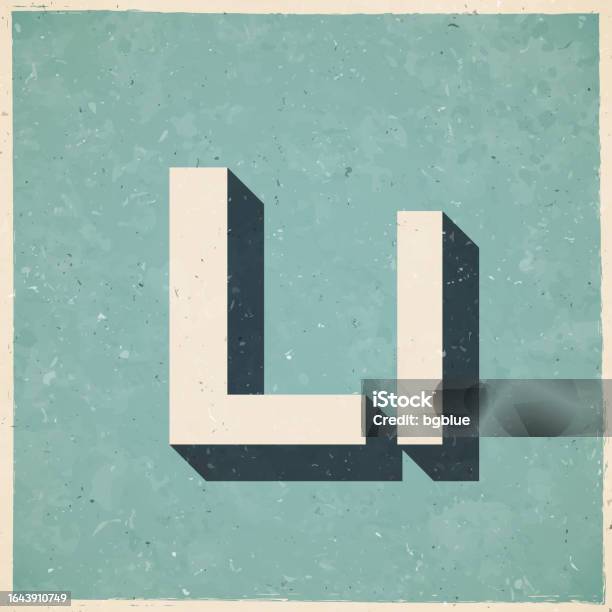 Lettre L Majuscules Et Minuscules Icône De Style Rétro Vintage Vieux