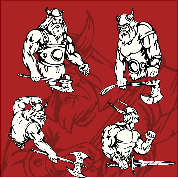 360 Viking Sword And Shield Background Stock Illustrations Royalty