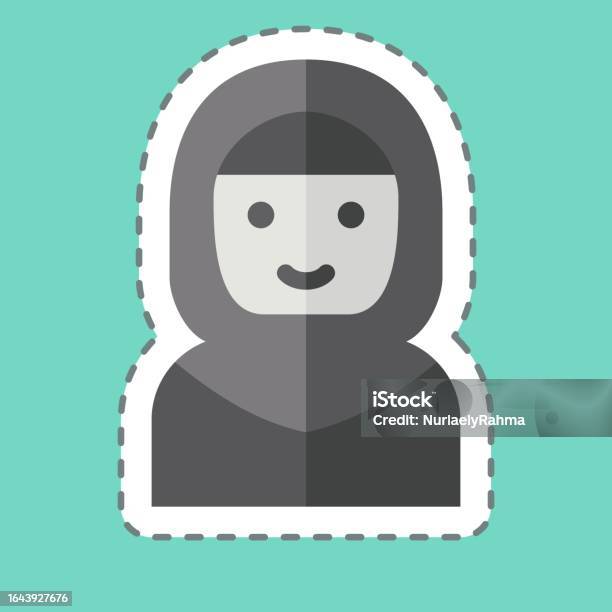 Garis Stiker Memotong Wanita Arab Terkait Dengan Simbol Arab Saudi