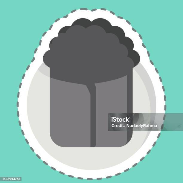 Garis Stiker Memotong Shawarma Terkait Dengan Simbol Arab Saudi Desain
