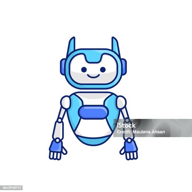 Desain Ilustrasi Vektor Pose Karakter Robot Ilustrasi Robot Kartun Lucu