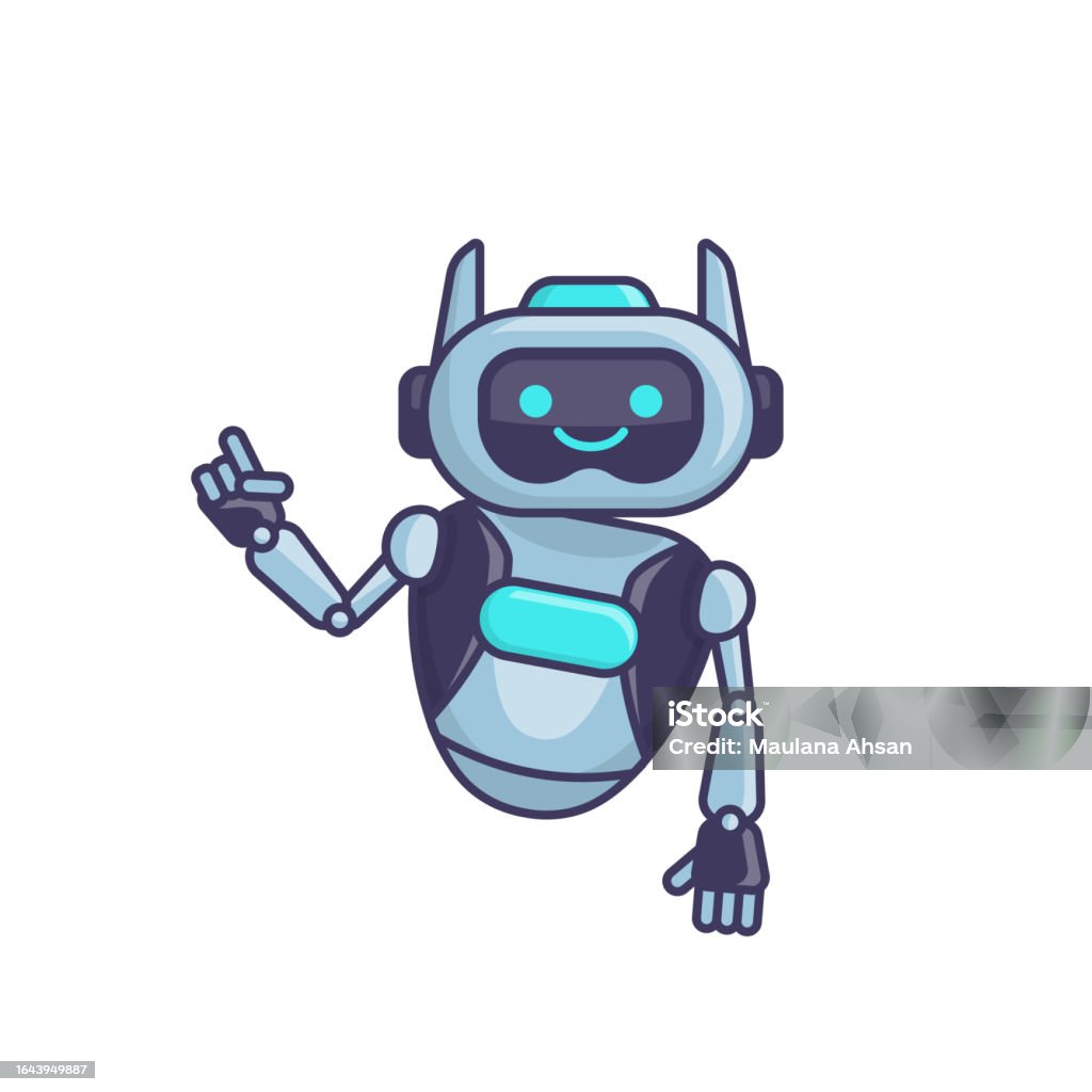 Illustration Vectorielle De Pose De Personnage De Robot Conception De Personnages De Mascotte De
