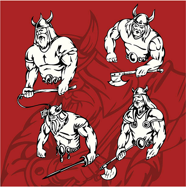 360 Viking Sword And Shield Background Stock Illustrations Royalty