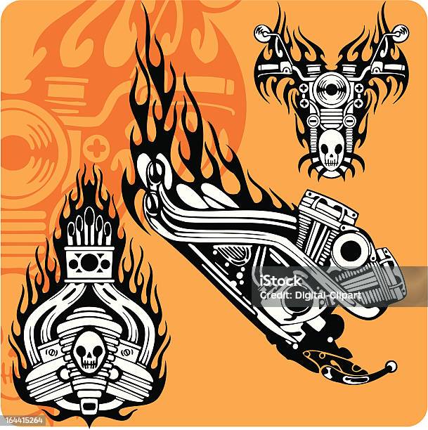 Komposisi Sepeda Motor Dengan Menggunakan Nyala Api Ilustrasi Stok ... Komposisi Sepeda Motor Dengan Menggunakan Nyala Api Ilustrasi Stok ...