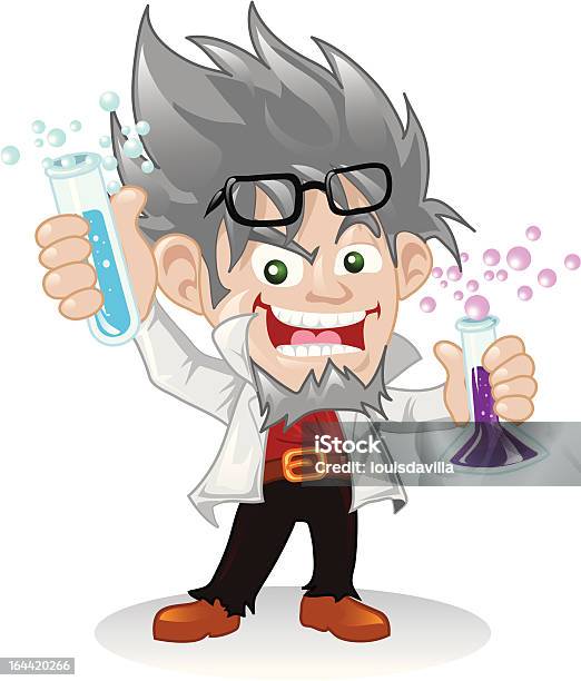 Mad 과학자 말풍선이 있는 기이함에 대한 스톡 벡터 아트 및 기타 이미지 기이함 과학자 만화 Istock