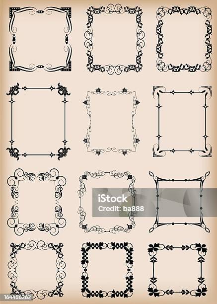Retro Frames Set 7向量圖形及更多一組物體圖片 一組物體 中古時代 剪貼畫 Istock