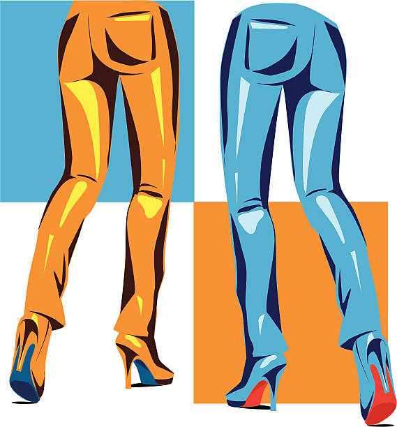 20 Pin Up Girl Human Leg High Heels Sex Symbol Stock Illustrations
