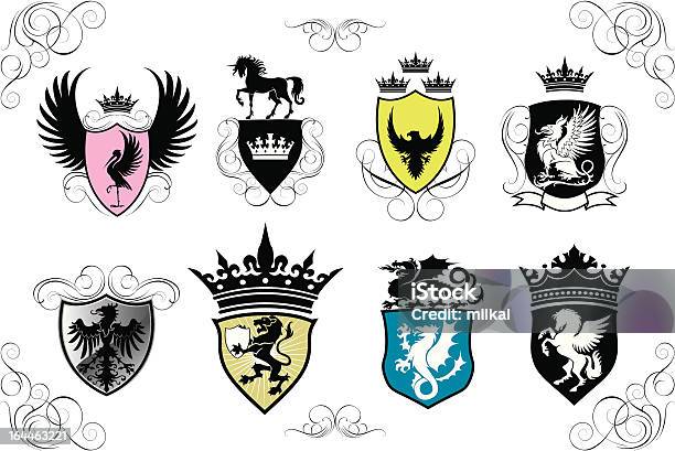 Heraldry 실즈 각도에 대한 스톡 벡터 아트 및 기타 이미지 각도 갈고리 발톱 갈기 Istock