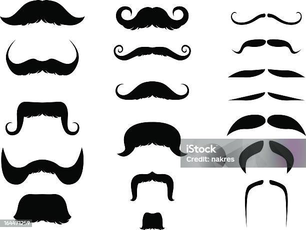 Mustache Set向量圖形及更多上唇鬍鬚圖片 上唇鬍鬚 達利 八字鬍 Istock
