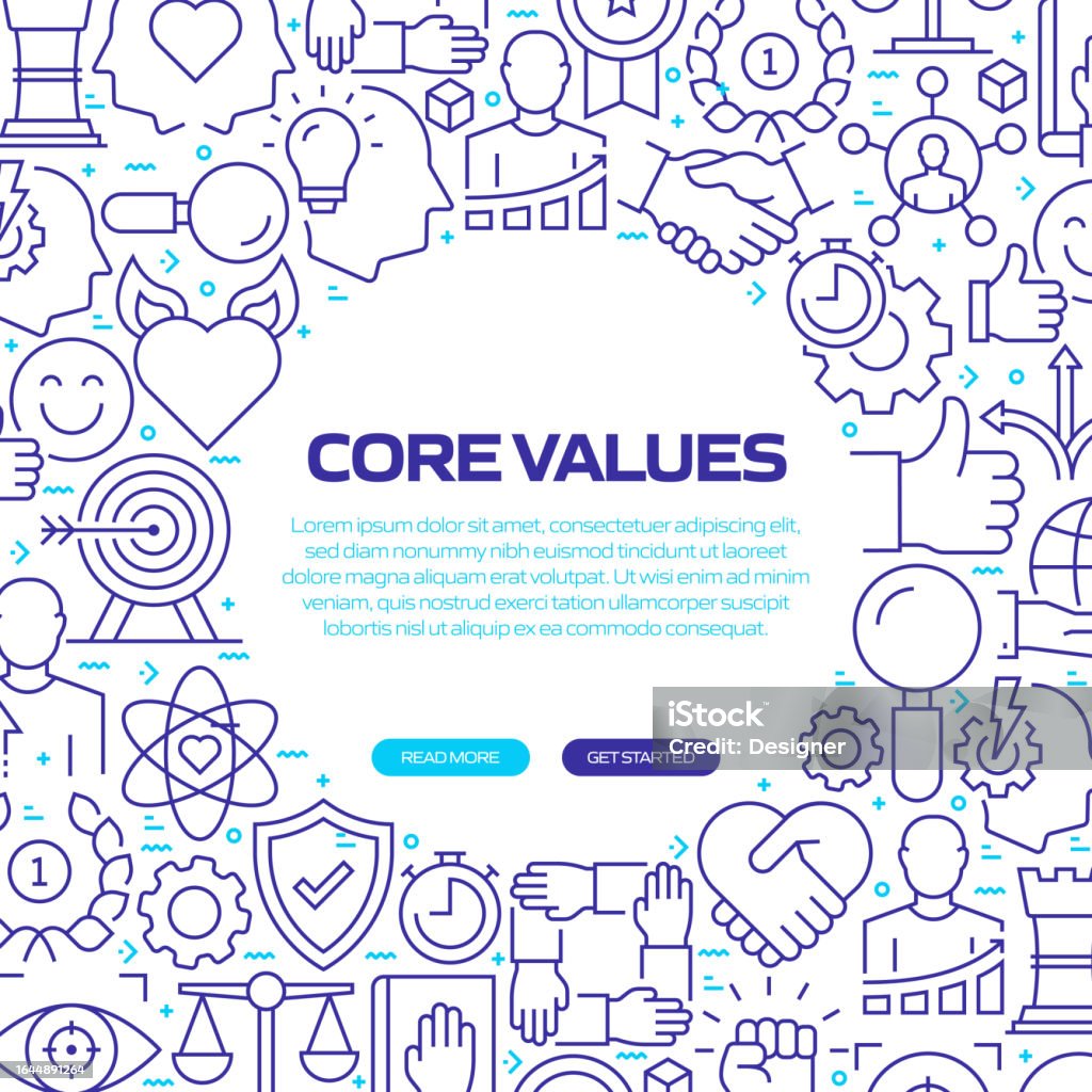 Vetores de Core Values Web Banner Com Ícones Lineares Vetor De Estilo ... Vetores de Core Values Web Banner Com Ícones Lineares Vetor De Estilo ...