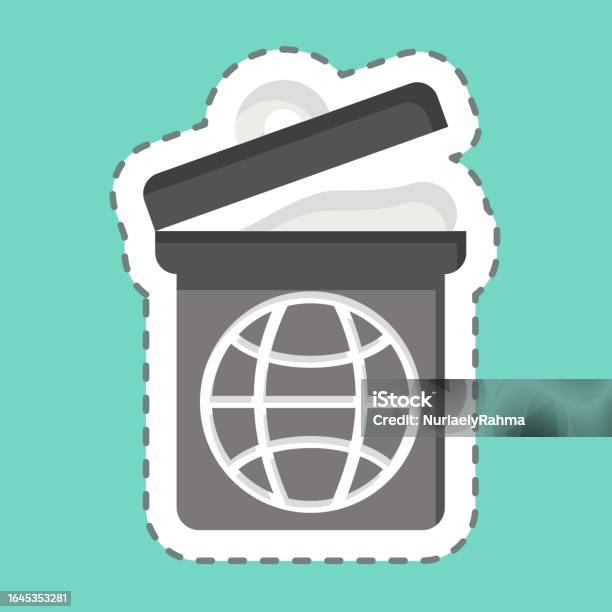 Garis Stiker Memotong Polusi Terkait Dengan Simbol Perubahan Iklim