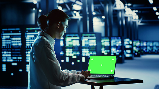 Isolated Screen Laptop In Data Center Stock Photo - Download Image Now ... Isolated Screen Laptop In Data Center Stock Photo - Download Image Now ...