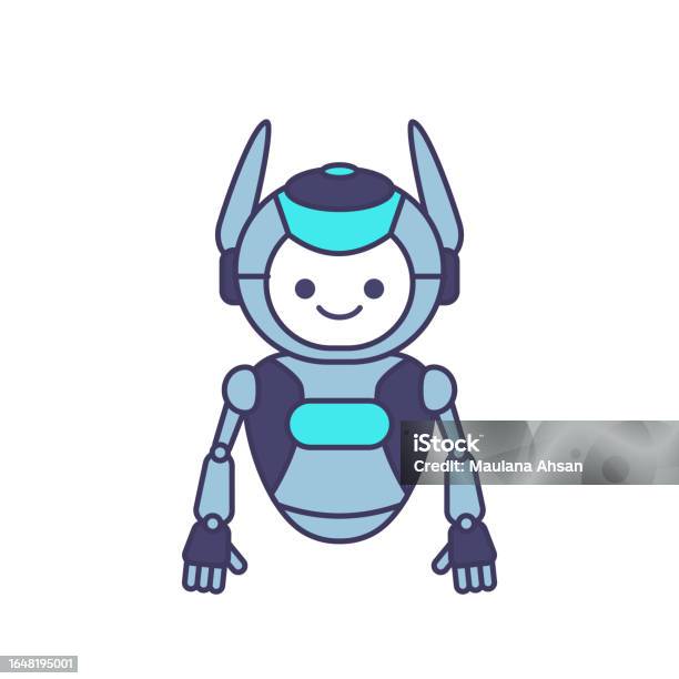 Desain Ilustrasi Vektor Pose Karakter Robot Ilustrasi Robot Kartun Lucu