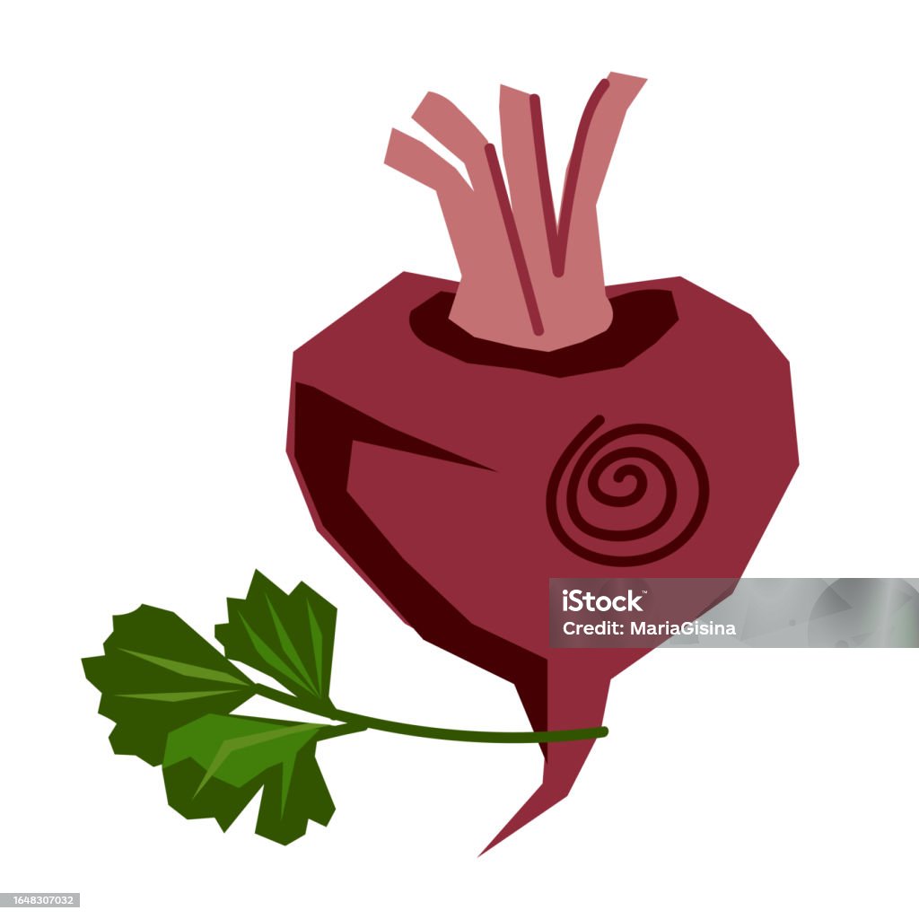 Root Beet Icon Representation Of A Root Vegetable Called Beet Flat Vector Illustration Isolated