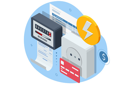 Facture Isométrique Paiement De Lélectricité Facture De Services