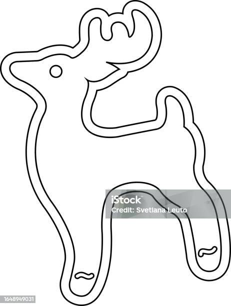 Rusa Roti Jahe Natal Permen Tahun Baru Roti Jahe Baking Template Doodle Dan Sketsa Ilustrasi