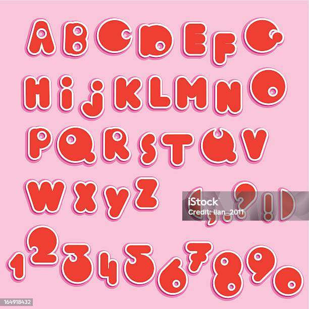 Abc English Alphabet And Numerals向量圖形及更多串字圖片 串字 兒童 剪裁圖 Istock