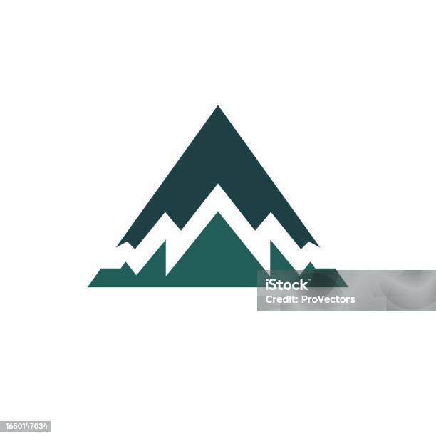 Gunung Minimalis Geometris Abstrak Geologi Formasi Vektor Lanskap