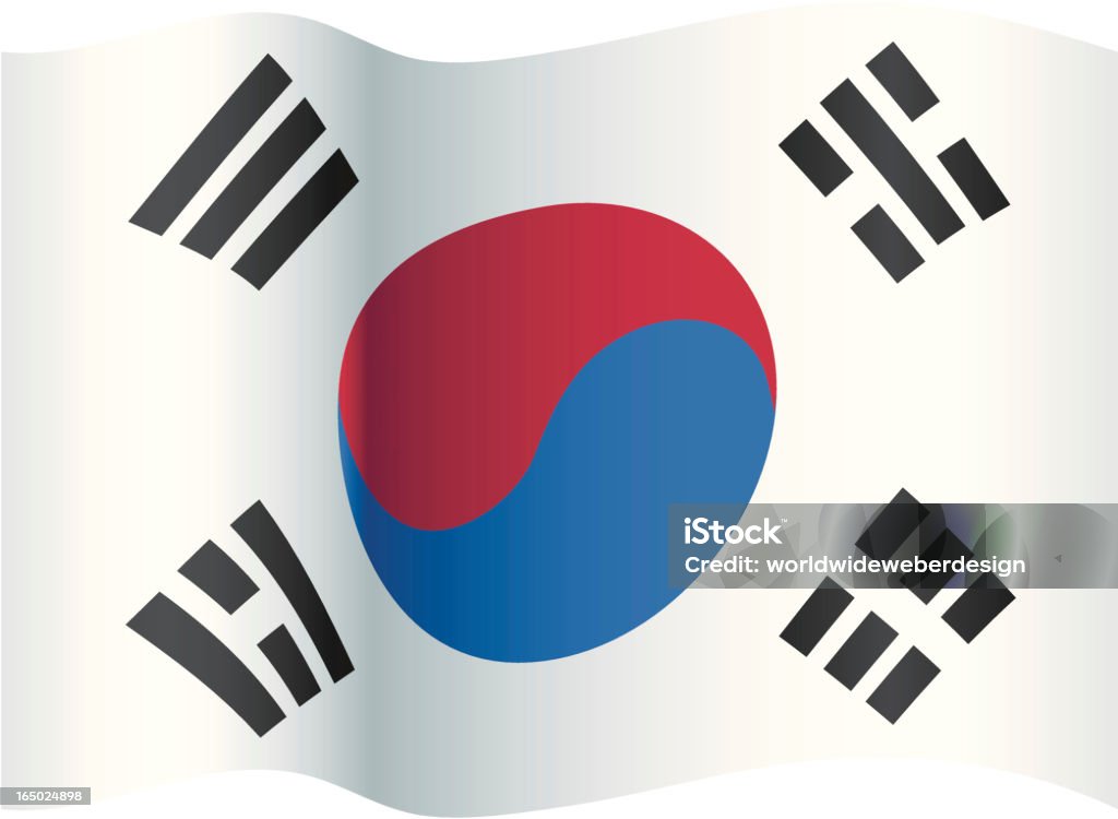 South Korea Flag Stock Illustration Download Image Now Flag