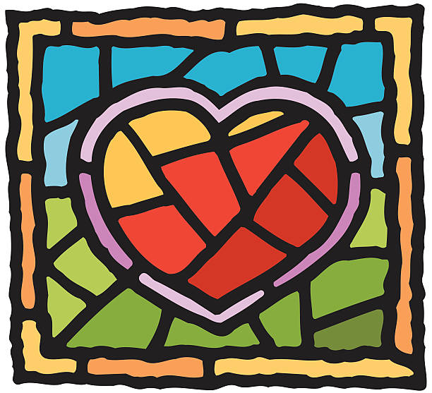 Heart Stained Glass Window