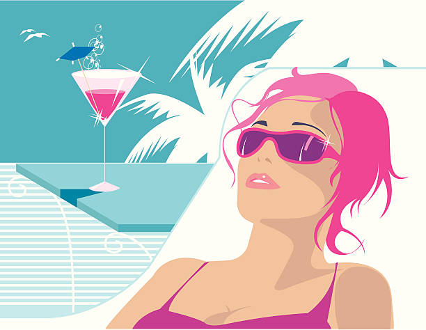 310 Femme Transat Plage Stock Illustrations Graphiques Vectoriels