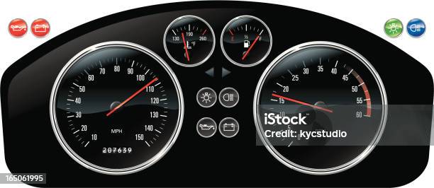 Illustrated Photo Is A Car Dashboard向量圖形及更多插圖圖片 插圖 速度計 計程表 Istock