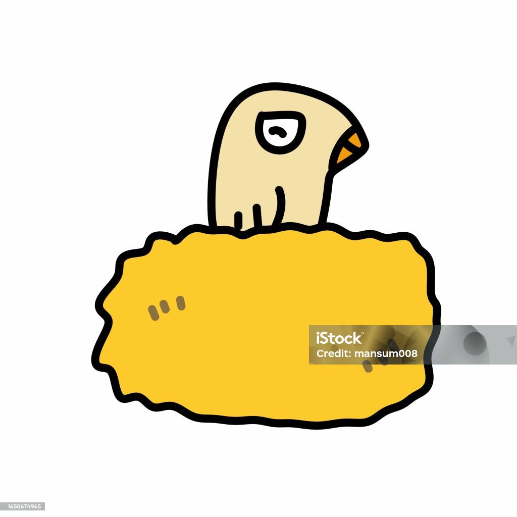 Cartoon Doodle Bird On White Background Stock Illustration Download Image Now Abstract
