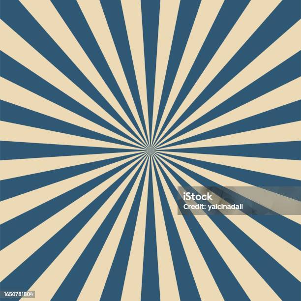 Retro Sunburst Rays Template Vector Abstract Background Wallpaper For